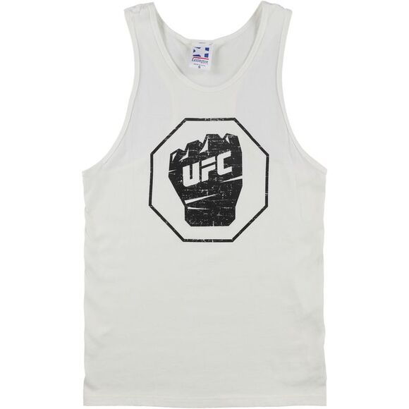 UFC | Shirts | Ufc Mens Distressed Fist Muscle Tank Top White S | Poshmark